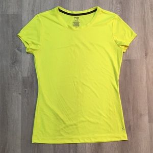Danskin Now | Tops | Neon Yellow Workout Shirt Size Small | Poshmark